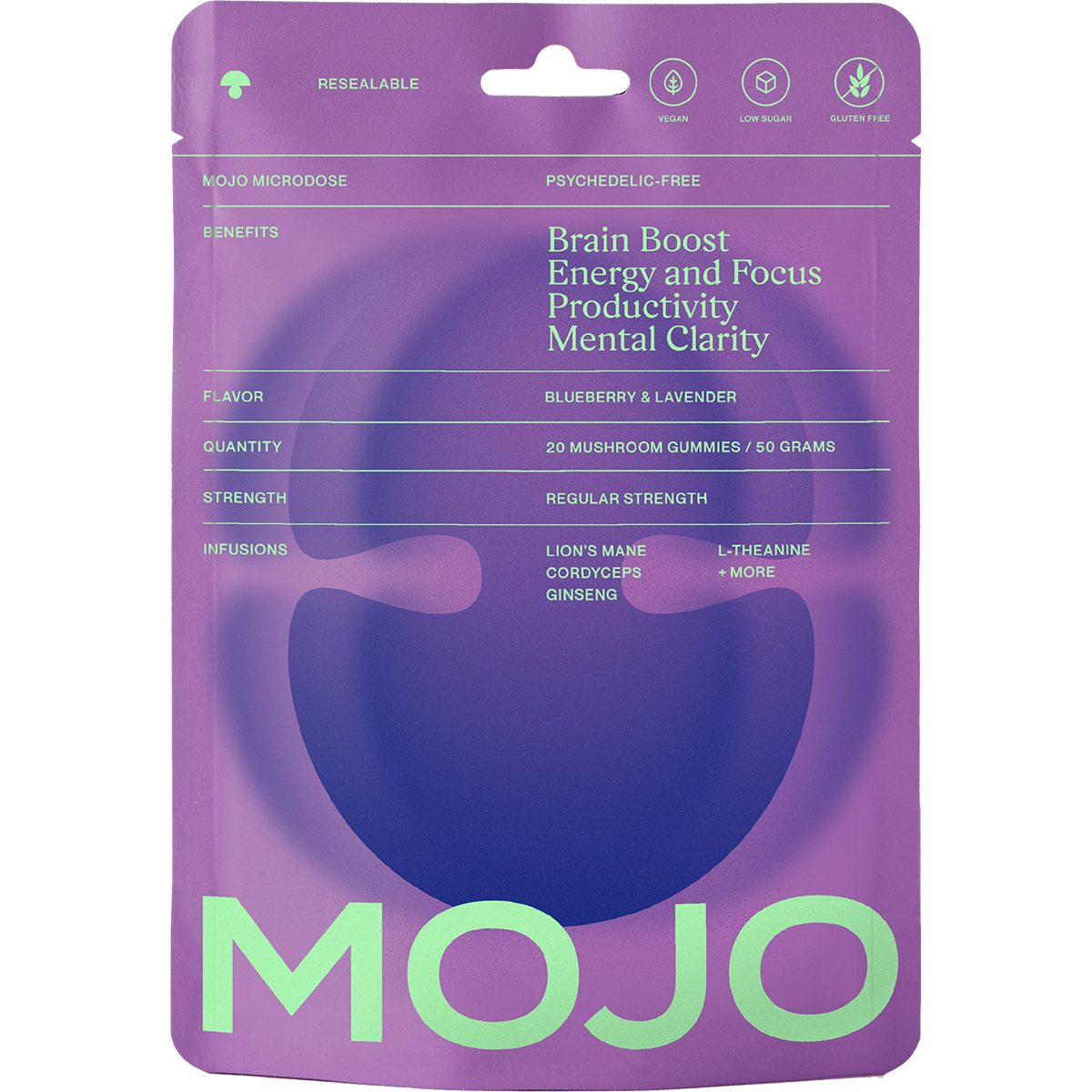 Mushroom Gummies for Focus, Energy and Mood | Mojo