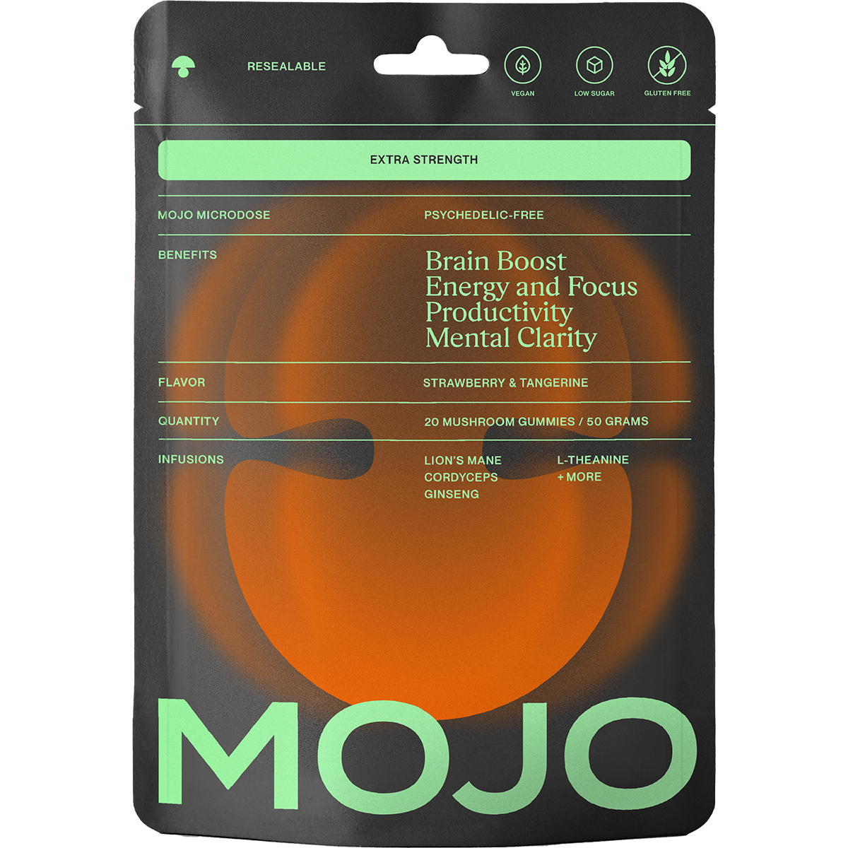 Mushroom Gummies for Focus, Energy and Mood | Mojo
